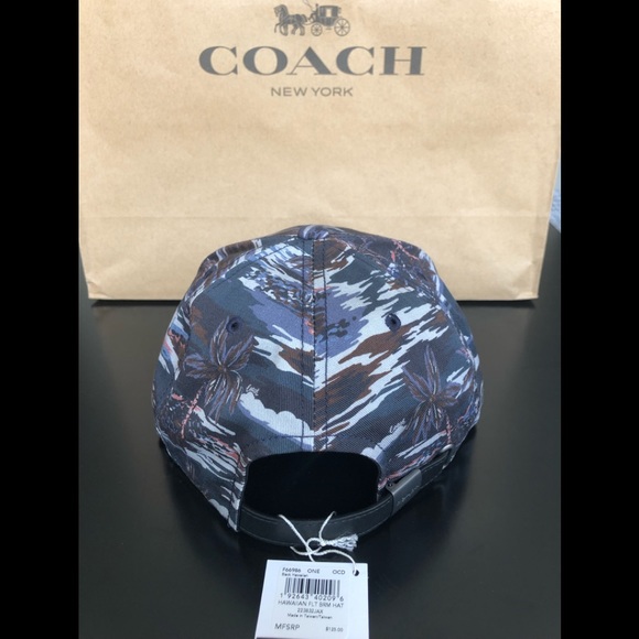Coach | Accessories | Nwt Authentic Coach Hawaiian Flat Brim Hat | Poshmark